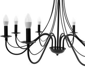Toolight - Závěsné svítidlo 8xE14 60W APP210-3CPR, černá, OSW-08147