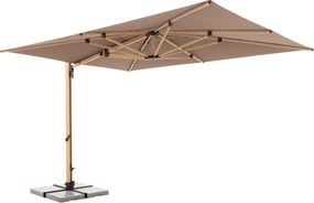 Doppler ALU WOOD XL 4x3 m - výkyvný zahradní slunečník s boční tyčí - Rozbalené zboží (S325)
