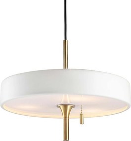 Závěsná lampa Artdeco bílo-zlatá