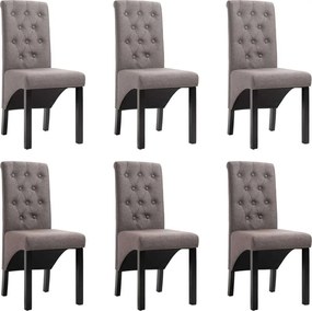 vidaXL Jídelní židle 6 ks textil [160792] Barva: Tmavě šedá