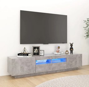 TV skříňka s LED osvětlením betonově šedá 180 x 35 x 40 cm 3081901