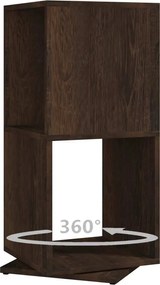 vidaXL Otočná skříňka 34,5x34,5x75,5 cm dřevotříska [339562] Barva: grey and sonoma oak