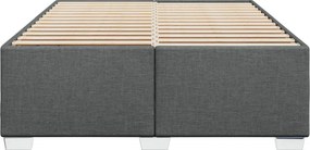 Rám postele bez matrace tmavě šedý 140 x 190 cm textil 3284472
