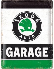 Postershop Plechová cedule: Skoda - Garage Green - 30x40 cm
