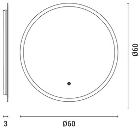 LED Koupelnové podsvícené zrcadlo LED/15W/230V 4000K IP44