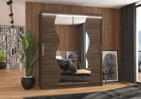 Posuvná skříň se zrcadlem a LED osvětlením MEDISON 180