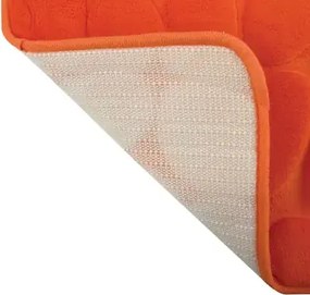 MSV PEBBLES oranžová / Koupelnová předložka / PU pěna / protiskluzová