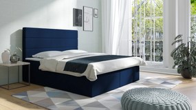 Eka Kontinentální čalouněná postel Malibu - Riviera (200x200 cm) Barva látky Riviera: Královská modrá (81)