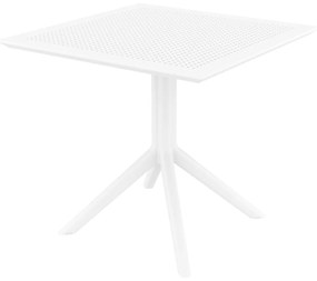 Zahradní stůl Darred - plast - 80x80x74 cm | bílý