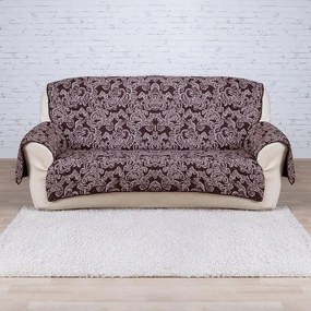 Přehozy s područkami čokoládové trojkřeslo - sedák 170 cm
