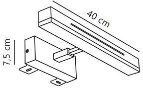 Nordlux - LED Stmívatelné koupelnové osvětlení zrcadla OTIS LED/14W/230V IP44