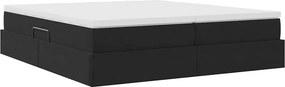Postel s úložným prostorem a matrací Černá 180 x 200 cm samet 3370363