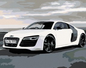zuty malování podle čísel - audi, 50x40 cm, vypnuté plátno na rám