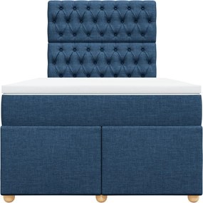 Box spring postel s matrací modrá 120x200 cm textil 3291260