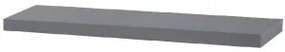 Autronic Polička nástěnná 80 cm, MDF, barva šedý vysoký lesk, baleno v ochranné fólii P-005 GREY