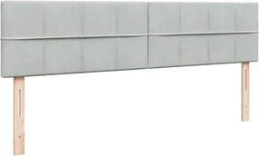 Osmanský rám postele s matrací světle šedá 200x200 cm samet 3311795