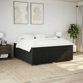 Box spring postel s matrací černá 180x200 cm textil 3285493