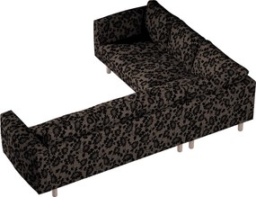 Potah na pohovku IKEA Norsborg rohová 5-místná barva hnědá látka pletený vzor, vzorované