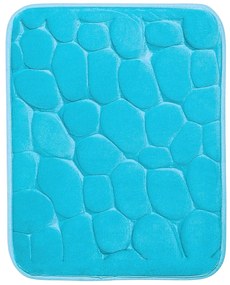 BO-MA, Protiskluzová koupelnová předložka 3D 0133 tyrkys, 50x80, modrá, koupelna