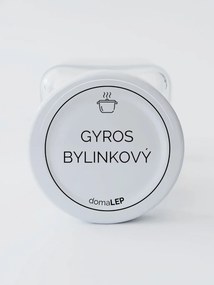 Samolepka na kořenky GYROS BYLINKOVÝ průhledná 5 cm základní písmo