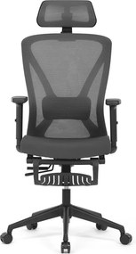 Kancelářská židle KA-S257 GREY, synchronní mechanismus, šedá síťovina (62 x 72) cm