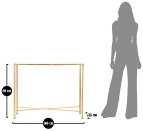 Designová konzole Jahmisey 100 cm zlatá