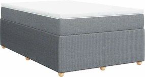 Box spring postel s matrací světle šedá 120x190 cm textil 3285553