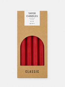 Sinsay - Sada klasických stolních svíček 4 pack - burgundy