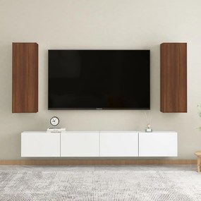 TV skříňky 2 ks hnědý dub 30,5 x 30 x 90 cm kompozitní dřevo
