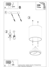 Sollux Lighting Stropní svítidlo TIUBE bílé