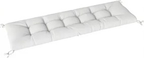 Outsunny polštáře na lavici pro venkovní použití s upevňovacími pásy UV50+ ochrana, pomalý návrat, interiér a exteriér, 198x65x13 cm, krémová
