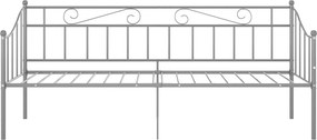 vidaXL Rám postele/pohovky kovový 90 x 200 cm [324773] Barva: Šedá