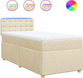 Box spring postel s matrací krémová 80 x 200 cm textil 3288826