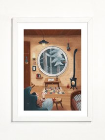 Anežka Slavotínková | Domeček Rám: Černý, Velikost: 30 x 20 cm