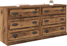Konzole 2 ks Staré dřevo 70 x 35,5 x 67,5 cm Kompozitní dřevo 3402653