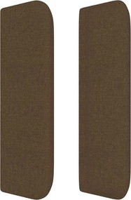 Čelo postele typu ušák tmavě hnědé 163x16x78/88 cm textil 3119113