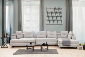 Designová rohová sedačka Katela světle šedá