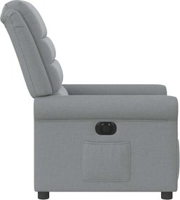 Elektrické polohovací křeslo světle šedé textil 3303294