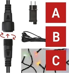 Emos D1AM01 CONNECT / Startovací řetěz s napájením / 100 LED / 10 m /