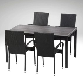 Vikio Zahradní ratanový set 140x80 pro 4 osoby DT255-140 antracit