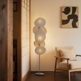 Japandi stojací lampa béžová 3-světla - Organica