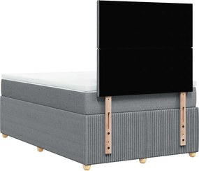 Box spring postel s matrací světle šedá 120x190 cm textil 3291988
