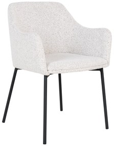 House Nordic Jídelní židle MELILLA bílé bouclé 1001215