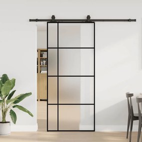 Posuvné dveře se sadou kování černé 90x205 cm ESG Glass 3375871