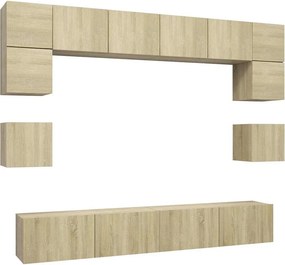8dílný set TV skříněk dub sonoma kompozitní dřevo 3079007