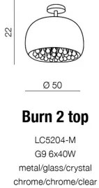 Rustikální lustr Burn 2