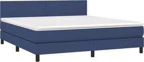 Box spring postel s matrací modrá 160x200 cm textil 3139911