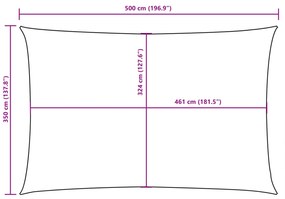 vidaXL Marketos Stínící plachta oxfordská látka obdélníková 3,5x5 m antracitová