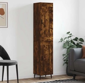 vidaXL Skříň highboard 34,5 x 34 x 180 cm kompozitní dřevo [3200468] Barva: kouřový dub