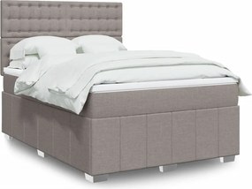 Box spring postel s matrací taupe 140x190 cm textil 3293981